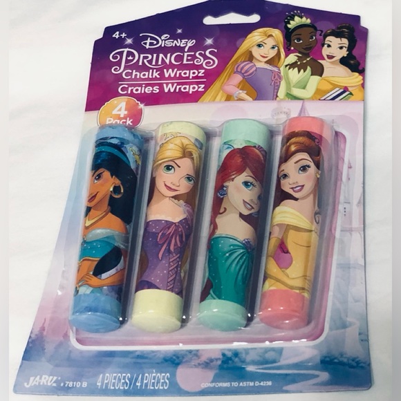 Disney | Toys | Disney Princess 4 Pieces Chalk Wrap Pink Yellow Green ...